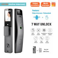 China Glomarket 3d Face Recognition Smart Door Lock Tuya Real Time Video Intercom Wifi Intelligent Door Lock With Palm Print for sale
