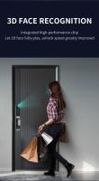 China Glomarket Aluminum Alloy Automatic Tuya Smart Door Lock 3d Face Recognition Video Intercom Digital Fingerprint Lock for sale