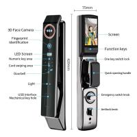 China Glomarket Factory Price Wifi App Smart Door Lock With Face Recognition Biometric Fingerprint Cerradura Support Intercom Function for sale
