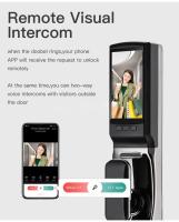China Glomarket Factory Price Wifi App Smart Door Lock With Face Recognition Biometric Fingerprint Cerradura Support Intercom Function for sale