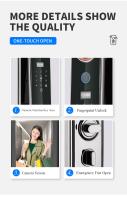 China Glomarket Factory Price Wifi App Smart Door Lock With Face Recognition Biometric Fingerprint Cerradura Support Intercom Function for sale