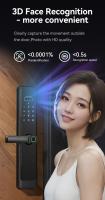 China Glomarket Tuya Wifi Smart Lock Aluminum Wooden Door Face Recognition Palmprint Biometric Fingerprint Digital Smart Lock for sale