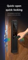 China Glomarket Tuya Wifi Smart Lock Aluminum Wooden Door Face Recognition Palmprint Biometric Fingerprint Digital Smart Lock for sale