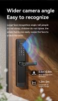 China Glomarket Tuya Wifi Smart Lock Aluminum Wooden Door Face Recognition Palmprint Biometric Fingerprint Digital Smart Lock for sale