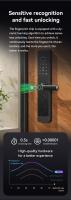 China Glomarket Tuya Wifi Smart Lock Aluminum Wooden Door Face Recognition Palmprint Biometric Fingerprint Digital Smart Lock for sale