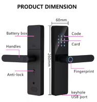 China Glomarket Smart Cerradura Fechadura Digital Tuya Ttlock Lock Rfid Card Password Fingerprint Smart Door Lock for sale