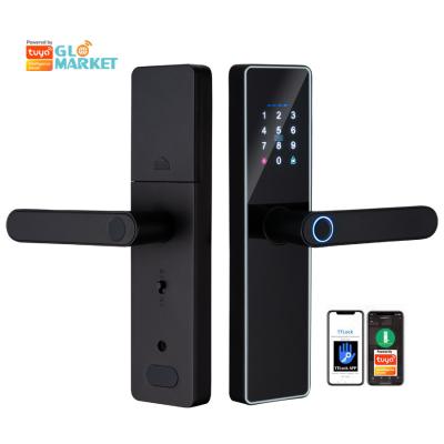 China Glomarket Smart Cerradura Fechadura Digital Tuya Ttlock Lock Rfid Card Password Fingerprint Smart Door Lock for sale