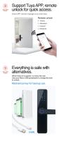 China Glomarket Wifi Tuya Smart Door Lock Aluminum Fingerprint Password Card Key Unlock Biometric Digital Smart Lock for sale