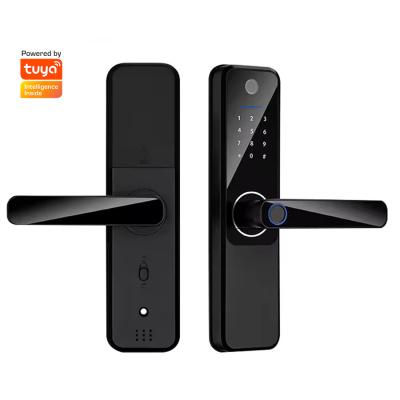 China Glomarket Wifi Biometric Electronic Tuya App Remote Smart Lock Smart Fingerprint Door Lock With Cat Eye for sale