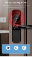 China Glomarket Wifi Biometric Electronic Tuya App Remote Smart Lock Smart Fingerprint Door Lock With Cat Eye for sale