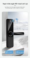 China Glomarket Wifi Biometric Electronic Tuya App Remote Smart Lock Smart Fingerprint Door Lock With Cat Eye for sale