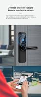 China Glomarket Wifi Biometric Electronic Tuya App Remote Smart Lock Smart Fingerprint Door Lock With Cat Eye for sale