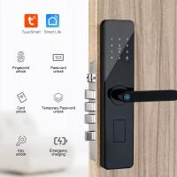 China Glomarket Home Apartment Tuya Smart WiFi Digital Door Lock Phone APP Remote Control Security Fingerprint Smart Door Lock for sale