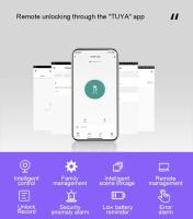 China Glomarket Home Apartment Tuya Smart WiFi Digital Door Lock Phone APP Remote Control Security Fingerprint Smart Door Lock for sale