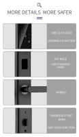 China Glomarket Tuya Smart WiFi Digital Door Lock Code RFID IC Card Smartphone App Unlock Biometric Fingerprint Smart Lock for sale