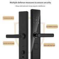 China Glomarket Tuya Smart Security Digital Door Lock Biometric Fingerprint Handle Smart Lock Hotel Apartment Room Lock Factory Price for sale