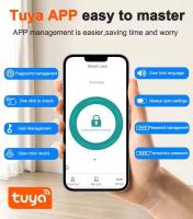 China Glomarket Tuya Smart Security Digital Door Lock Biometric Fingerprint Handle Smart Lock Hotel Apartment Room Lock Factory Price for sale