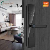 China Glomarket Tuya Smart Security Digital Door Lock Biometric Fingerprint Handle Smart Lock Hotel Apartment Room Lock Factory Price for sale