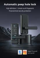 China Glomarket Tuya Wifi Keyless Deadbolt Lock Serraduras Electric Handle Front Door Lock With Keypad Smart Fingerprint Digital Lock for sale