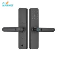 China Glomarket App Control Intelligent Lock Bimoetric Fingerprint Electronic Digital Touch Screen Keypad Code Key Smart Door Lock for sale