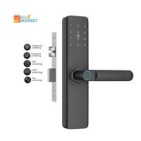China Glomarket App Control Intelligent Lock Bimoetric Fingerprint Electronic Digital Touch Screen Keypad Code Key Smart Door Lock for sale