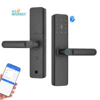 China Glomarket App Control Intelligent Lock Bimoetric Fingerprint Electronic Digital Touch Screen Keypad Code Key Smart Door Lock for sale