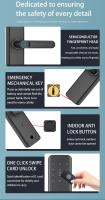 China Glomarket Apartment Room Lock Fingerprint Smart Door Lock Ble Password Keyless App Control Digital Door Locks for sale