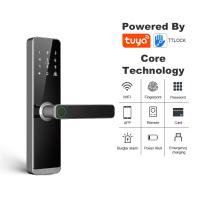 China Glomarket Wholesale Factory Price Intelligent Fingerprint Handle Lock Keyless Digital Hotel Tuya App Smart Digital Door Lock for sale