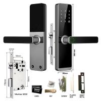 China Glomarket Wholesale Factory Price Intelligent Fingerprint Handle Lock Keyless Digital Hotel Tuya App Smart Digital Door Lock for sale