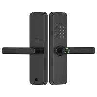 China Glomarket Tuya Smart Door Lock Bedroom Home Digital Biometric Fingerprint Intelligent Handle Electronic Locks for sale