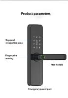 China Glomarket Tuya Smart Door Lock Bedroom Home Digital Biometric Fingerprint Intelligent Handle Electronic Locks for sale