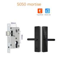 China Glomarket Tuya TTlock Fingerprint Digital Password Apartment Home Room Cerraduras Inteligentes Security Smart Wooden Door Lock for sale