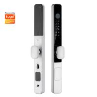 China Glomarket Smart Tuya Waterproof Door Lock Sliding Door Fingerprint Password Remote Control Handle Electronic Intelligent Lock for sale