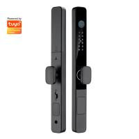 China Glomarket Smart Tuya Waterproof Door Lock Sliding Door Fingerprint Password Remote Control Handle Electronic Intelligent Lock for sale