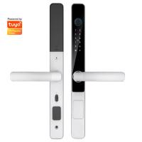 China Glomarket Smart Tuya Waterproof Door Lock Sliding Door Fingerprint Password Remote Control Handle Electronic Intelligent Lock for sale