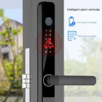 China Glomarket Smart Tuya Waterproof Door Lock Sliding Door Fingerprint Password Remote Control Handle Electronic Intelligent Lock for sale