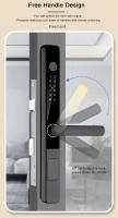 China Glomarket Smart Tuya Waterproof Door Lock Sliding Door Fingerprint Password Remote Control Handle Electronic Intelligent Lock for sale