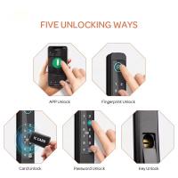 China Glomarket Broken Bridge Smart Lock High-end Intelligence Zinc Alloy Tuya Wifi Fingerprint Waterproof Door Lock for sale