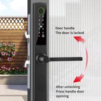 China Glomarket Broken Bridge Smart Lock High-end Intelligence Zinc Alloy Tuya Wifi Fingerprint Waterproof Door Lock for sale