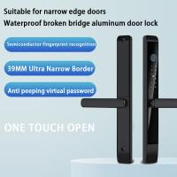 China Glomarket Outdoor Aluminum Sliding Door Lock Digital Handle Electronic Ttlock Fingerprint Tuya Waterproof smart Locks for sale