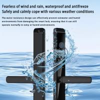 China Glomarket Outdoor Aluminum Sliding Door Lock Digital Handle Electronic Ttlock Fingerprint Tuya Waterproof smart Locks for sale
