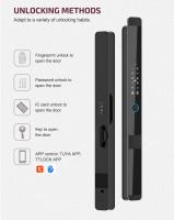 China Glomarket Security Cerradura Inteligente Security Home Automatic Electric Wifi Fingerprint Digital Tuya Smart Door Lock for sale