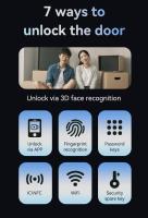 China Glomarket Tuya 3d Face Cerradura Inteligente Automatic Electric Wifi Camera Fingerprint Digital Smart Door Lock for sale