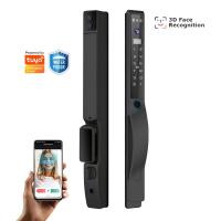 China Glomarket Outdoor Electric Keyless 3D Face Recognition Tuya Digital Password Card Door Lock Waterproof Fingerprint Smart Lock for sale
