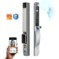 China Glomarket Outdoor Electric Keyless 3D Face Recognition Tuya Digital Password Card Door Lock Waterproof Fingerprint Smart Lock for sale