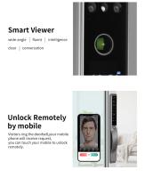 China Glomarket Outdoor Electric Keyless 3D Face Recognition Tuya Digital Password Card Door Lock Waterproof Fingerprint Smart Lock for sale
