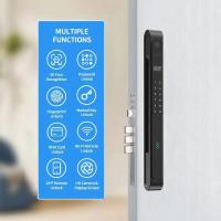 China Glomarket Outdoor Waterproof Ip68 Digital Electronic Tuya Smart Locks Fingerprint Aluminum Steel Sliding Glass Door Lock for sale