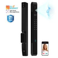 China Glomarket Outdoor Waterproof Ip68 Digital Electronic Tuya Smart Locks Fingerprint Aluminum Steel Sliding Glass Door Lock for sale