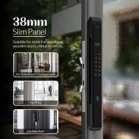 China Glomarket Outdoor Waterproof Ip68 Digital Electronic Tuya Smart Locks Fingerprint Aluminum Steel Sliding Glass Door Lock for sale