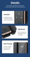 China Glomarket Wifi Tuya App Remote Control Smart Fingerprint Glass Door Lock Card Password Face Unlock For Push Sliding Door for sale